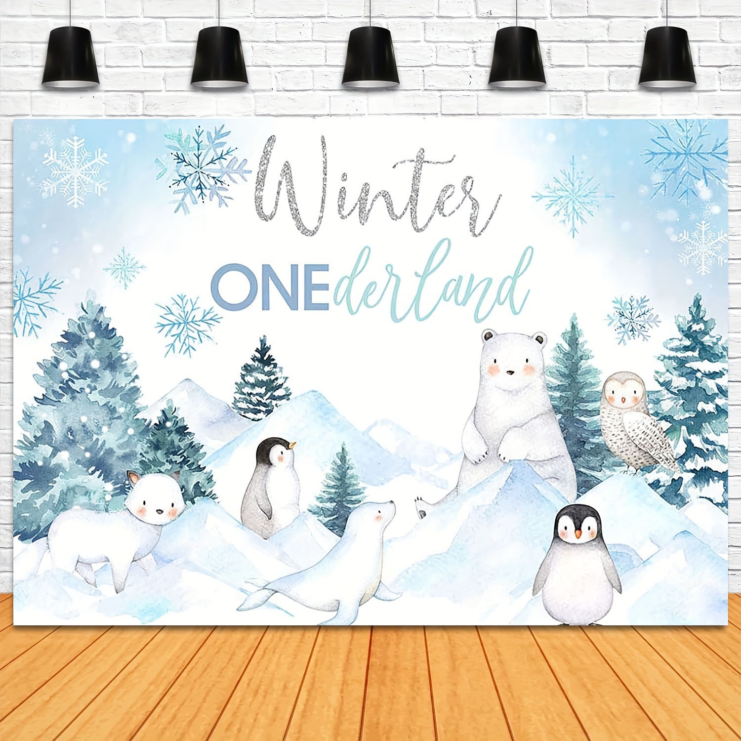 Winter Snowflake Birthday Theme Photography Backdrop - Temu Canada