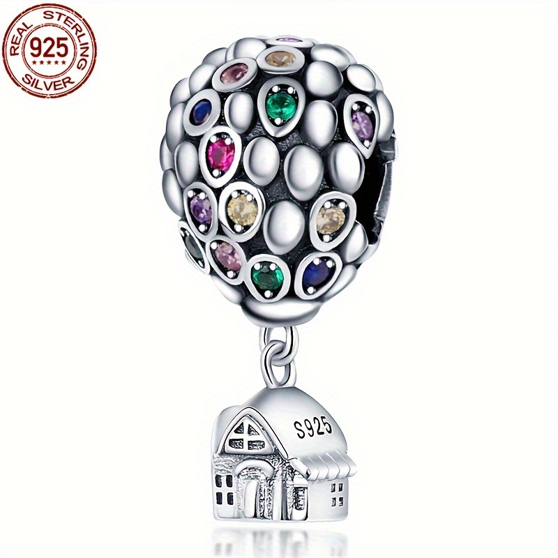 925 Sterling Silver Butterfly Hot Air Balloon Charm Pendant - Temu ...