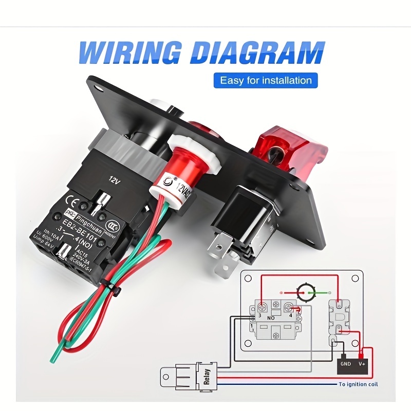 Push Start Ignition Kit Push Start Ignition Kit Rocker - Temu