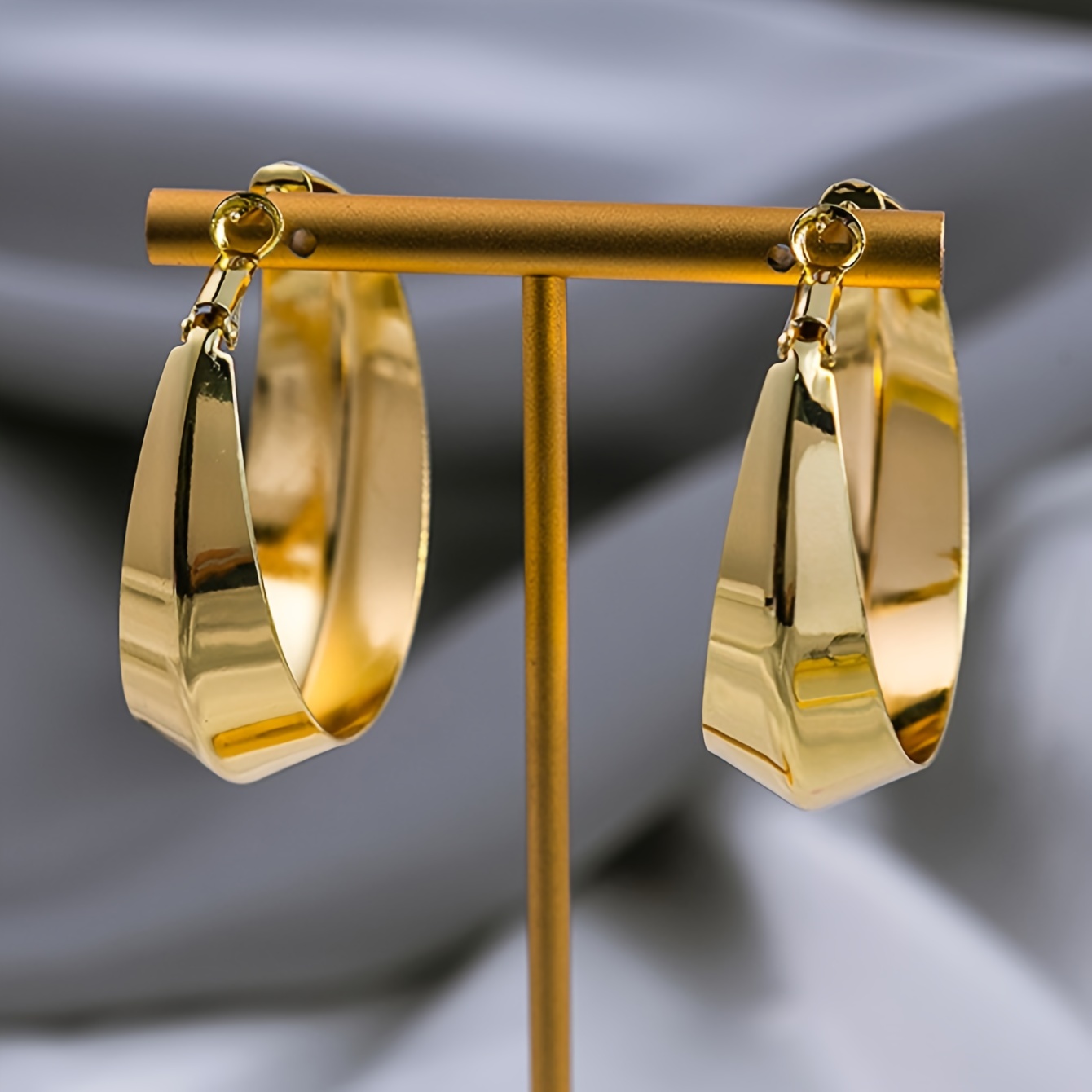 Exaggerated Stainless Steel Hoop Earrings Decorative - Temu United Kingdom