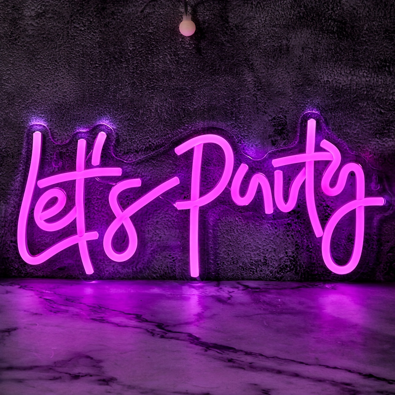 Backboard Led Neon Light Lets Party Indoor Decorative Light Temu