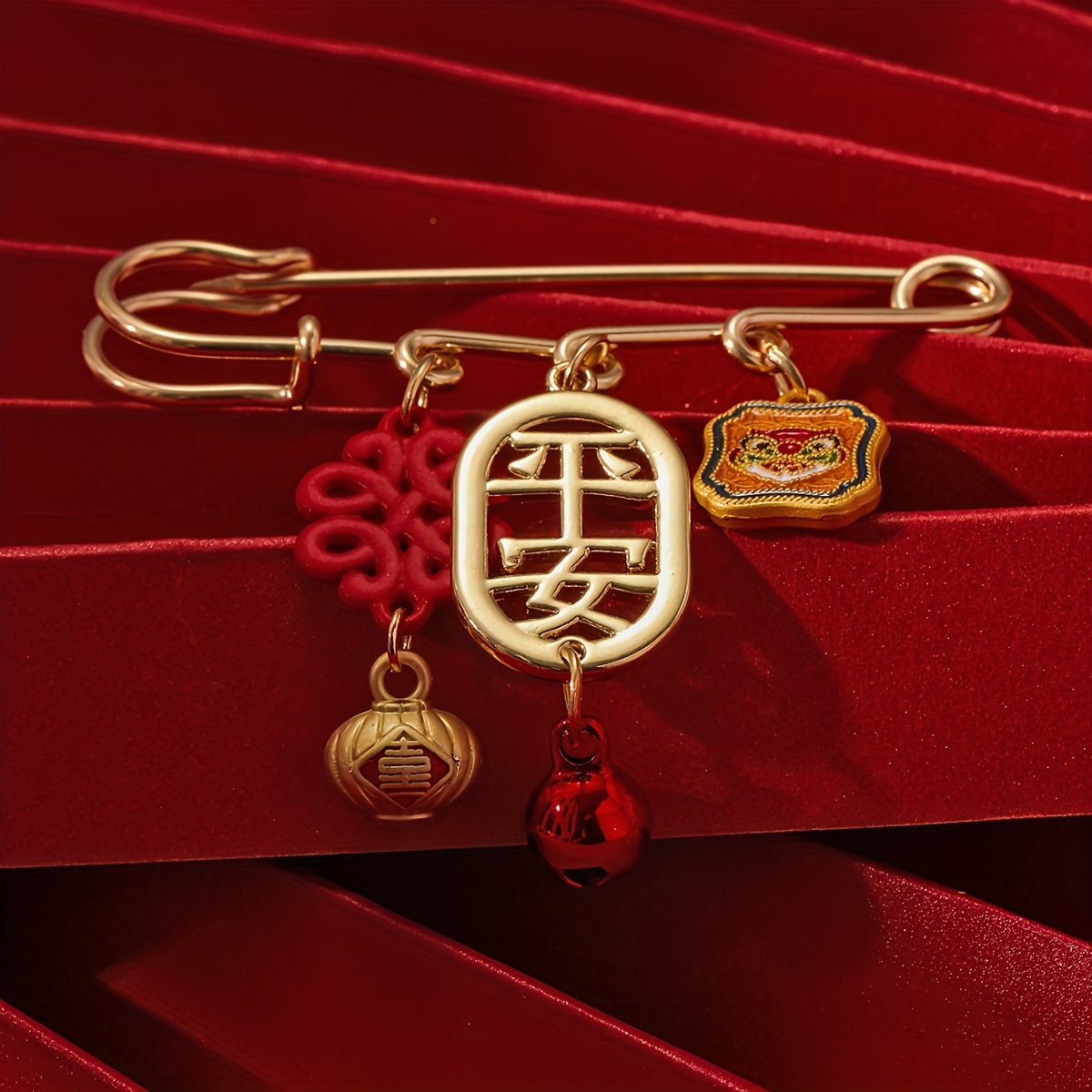 Chinese Style Luck Safety Pin Brooch Thanksgiving Happy - Temu Ireland