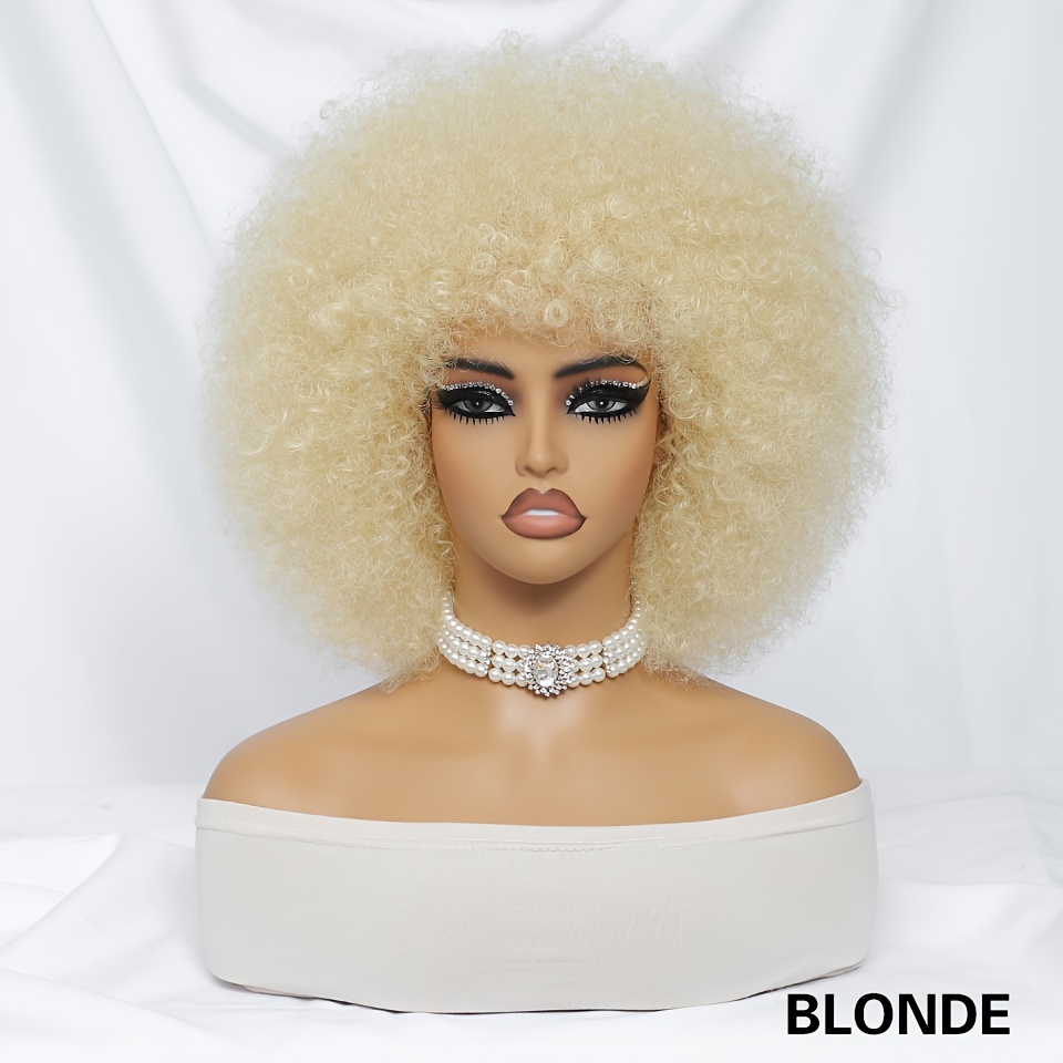 Blonde curly cosplay wig store