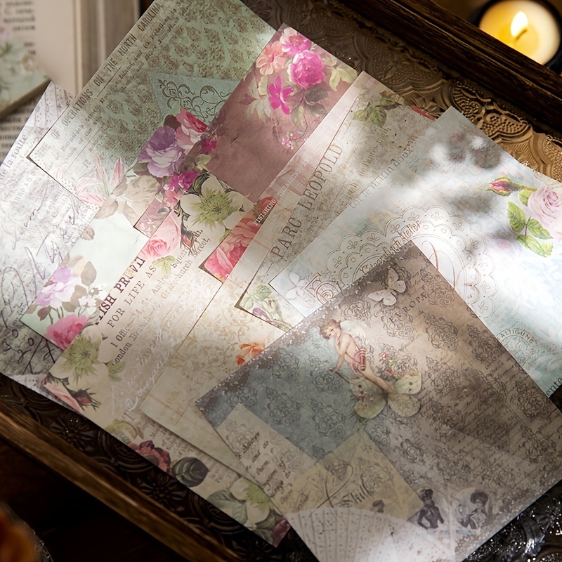 retro lace material paper diy backing paper - Temu