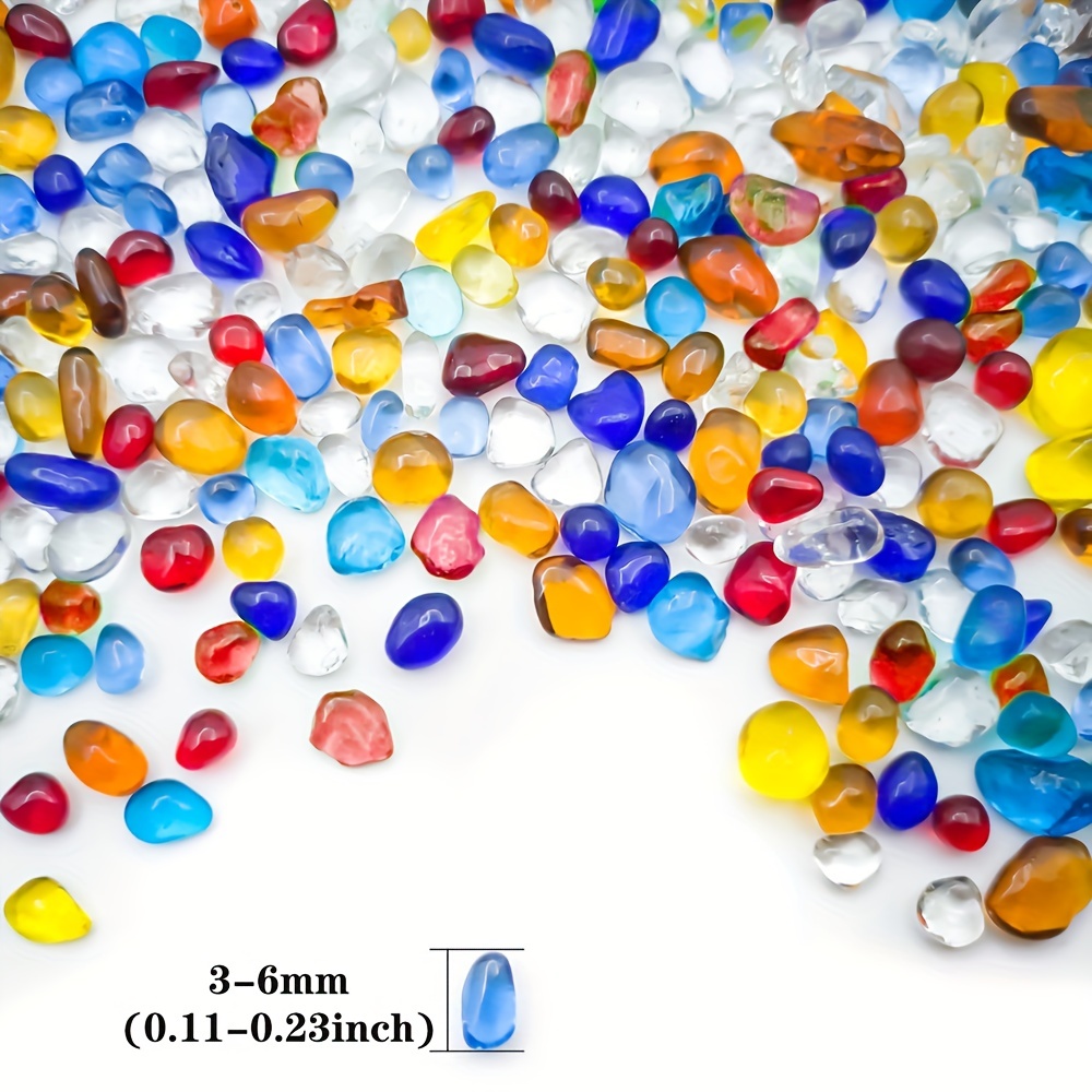 Flat Glass Marbles 1 Lb 100pcs Fill 0 3l Vol Premium Blue Mixed Color ...
