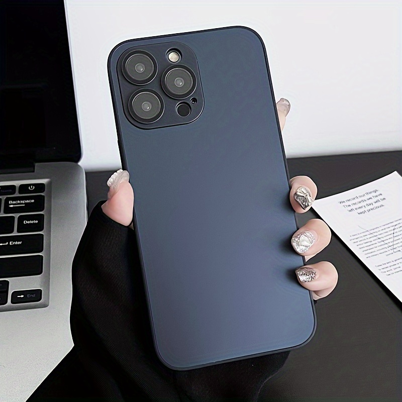 Plain Color Phone Case Iphone 11 Pro Max/11/14 Pro/14/13/12 - Temu New ...