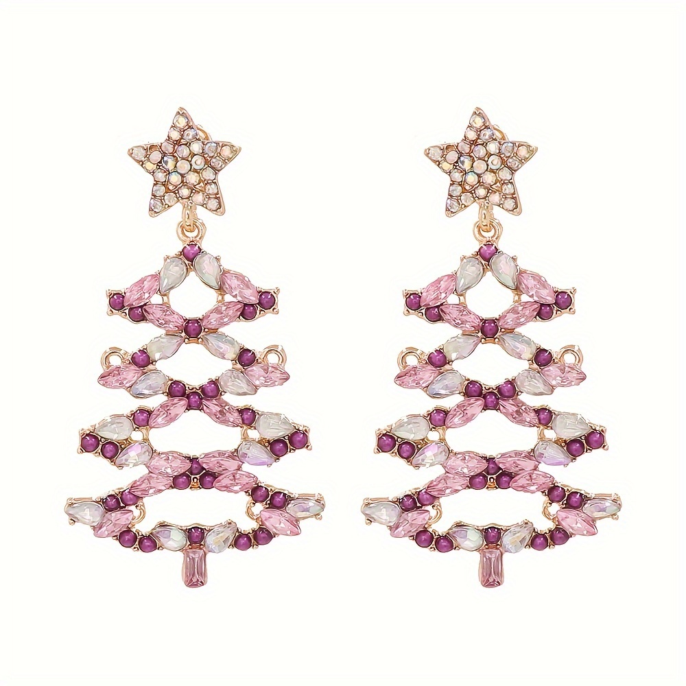 Exquisite Hollow Christmas Tree Design Shiny Rhinestone - Temu United ...