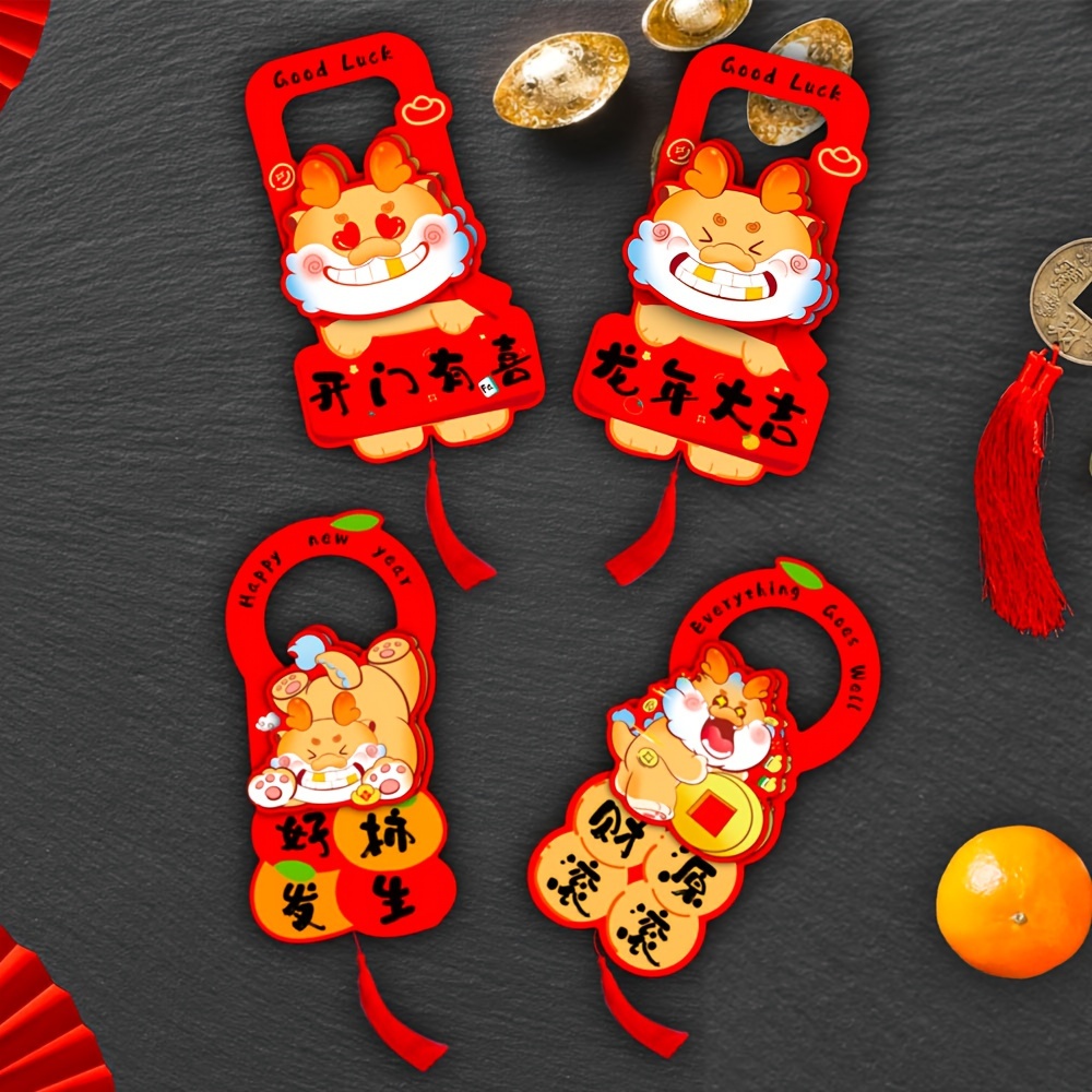 Spring Festival New Year Creative Cute Door Handle Ornament - Temu ...