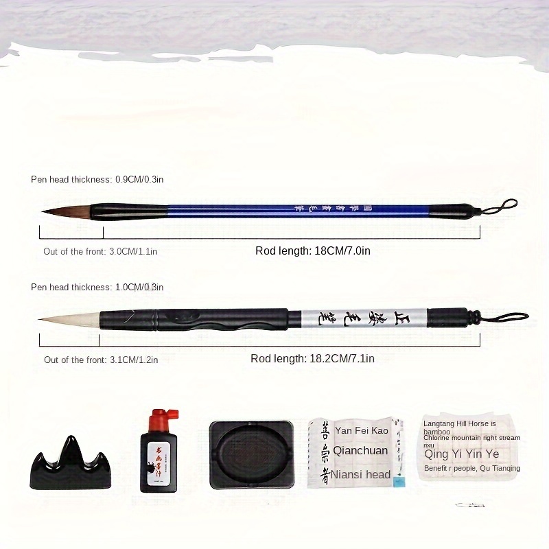 Student Calligraphy Set Four Treasures Study Brush Ink Paper - Temu ...