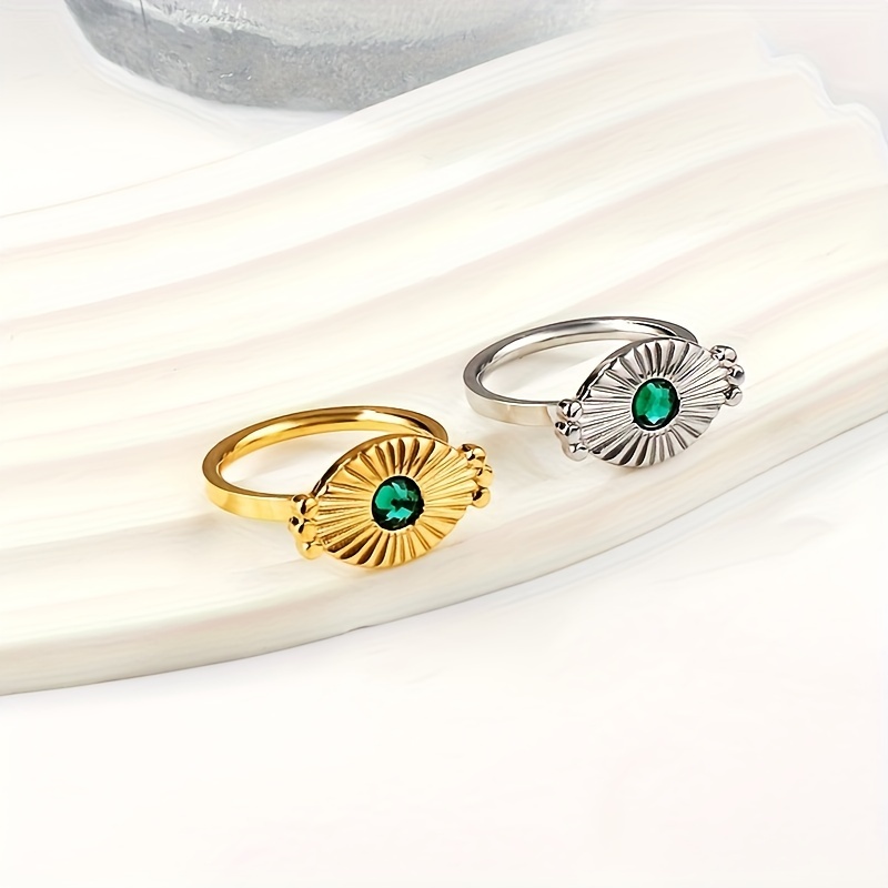 Vintage Ring Made Stainless Steel Plated Retro Eye Design - Temu New ...