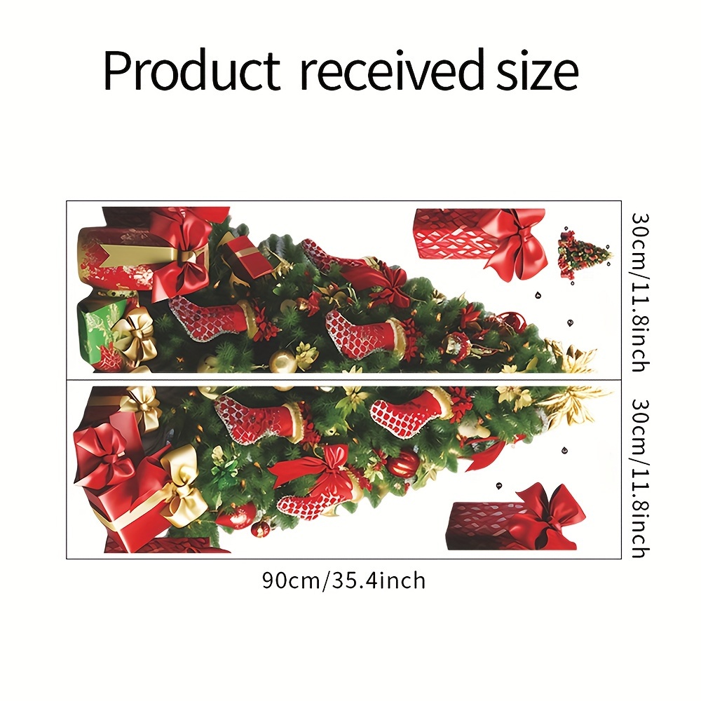 Christmas Theme Window Stickers Christmas Tree Color Ball - Temu Canada