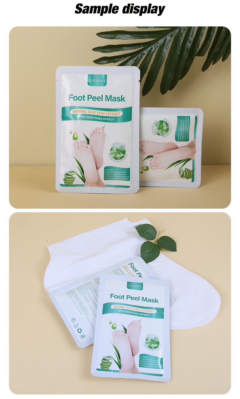 Aloe Foot Peel Mask Dry Rough Cracked Feet Brightening Feet - Temu ...