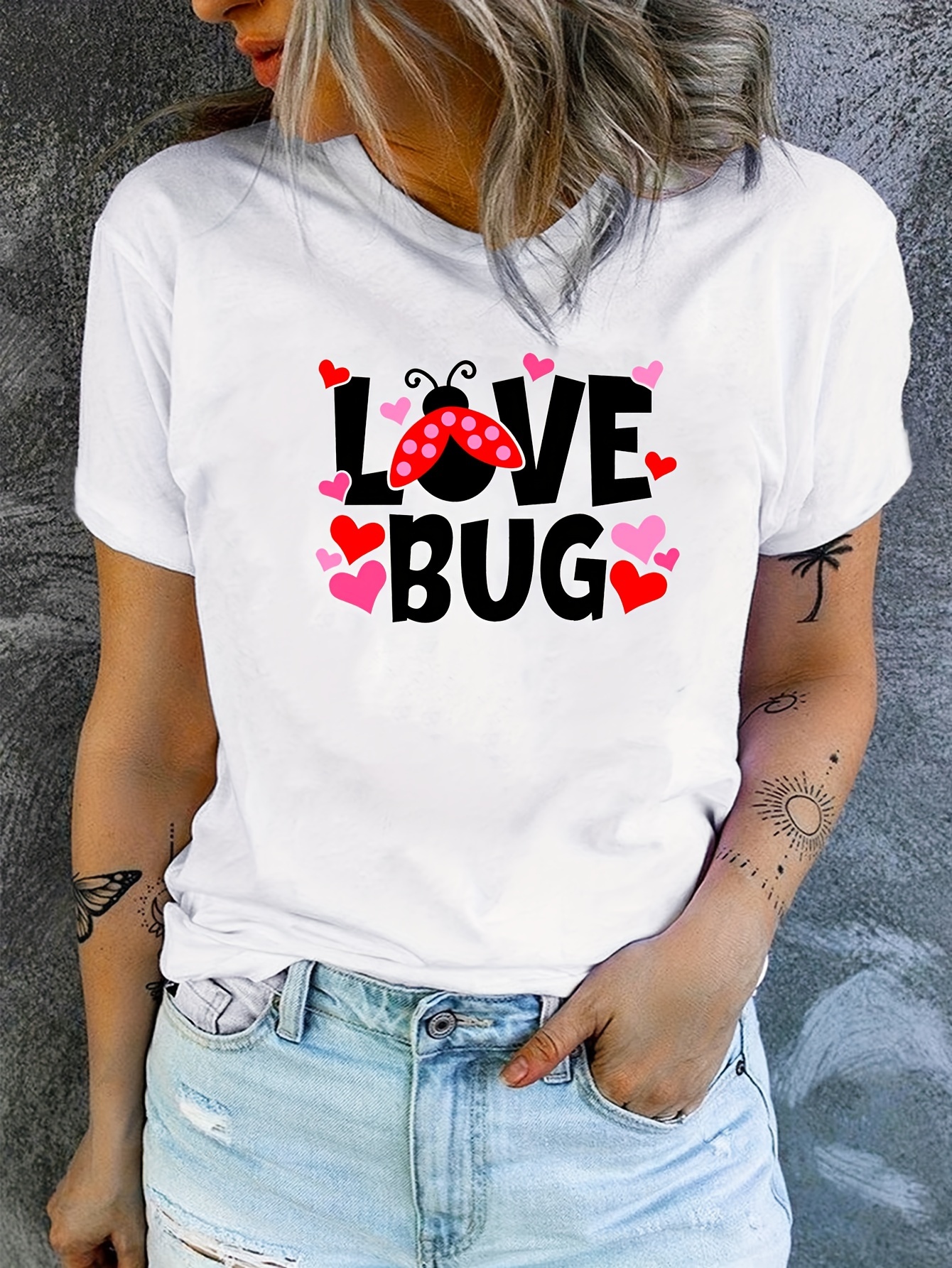 Letter Print T Shirt Short Sleeve Crew Neck Casual Top Temu South Africa