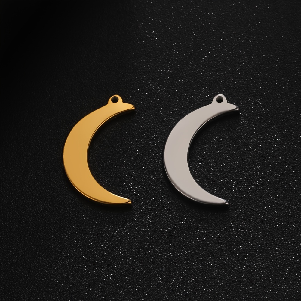 Stainless Steel Moon Charm Pendants Bracelets Necklaces - Temu Australia