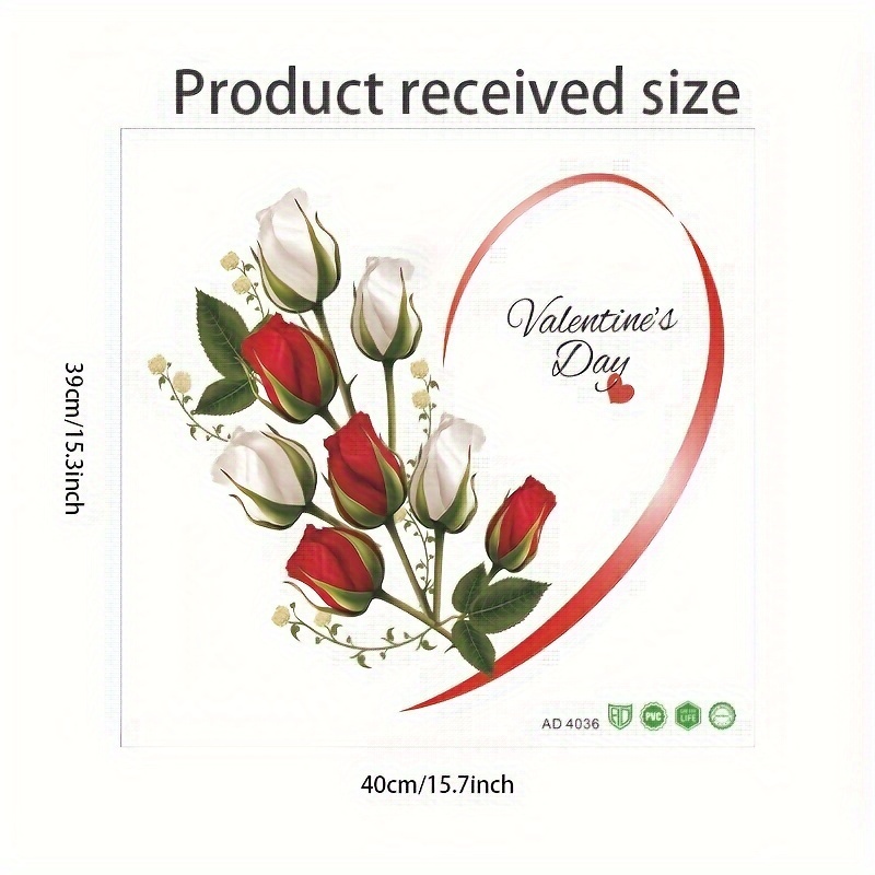 1 Бр Творчески Стикер За Стена Червена И Бяла Роза С Мотив Temu Bulgaria