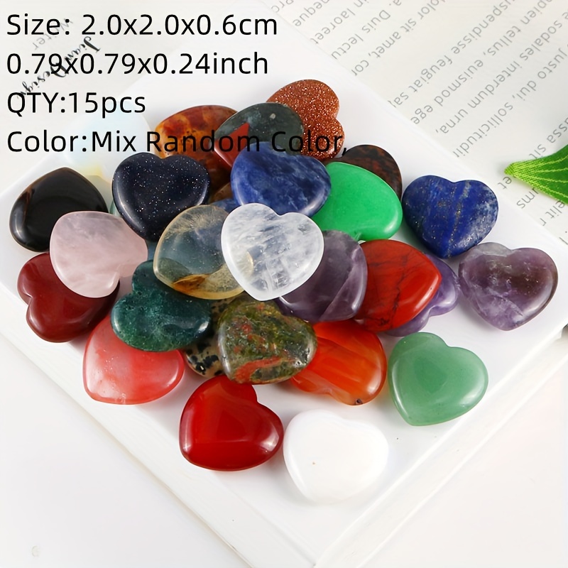 Cute Natural Crystal Heart Shape Gemstone Crystal Love Heart - Temu ...