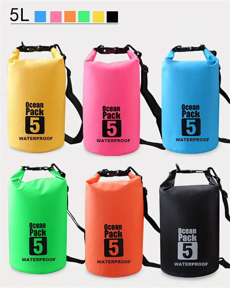 1個【高品質】人気 ファッション 軽量 ポータブル 耐久性 Pvc 防水 ドライバッグ 屋外ダイビング用圧縮収納袋 男性 Temu Japan