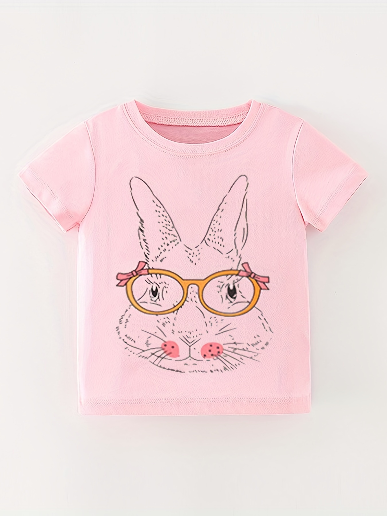 girls casual trendy cute cartoon rabbit graphic t shirt - Temu Norway