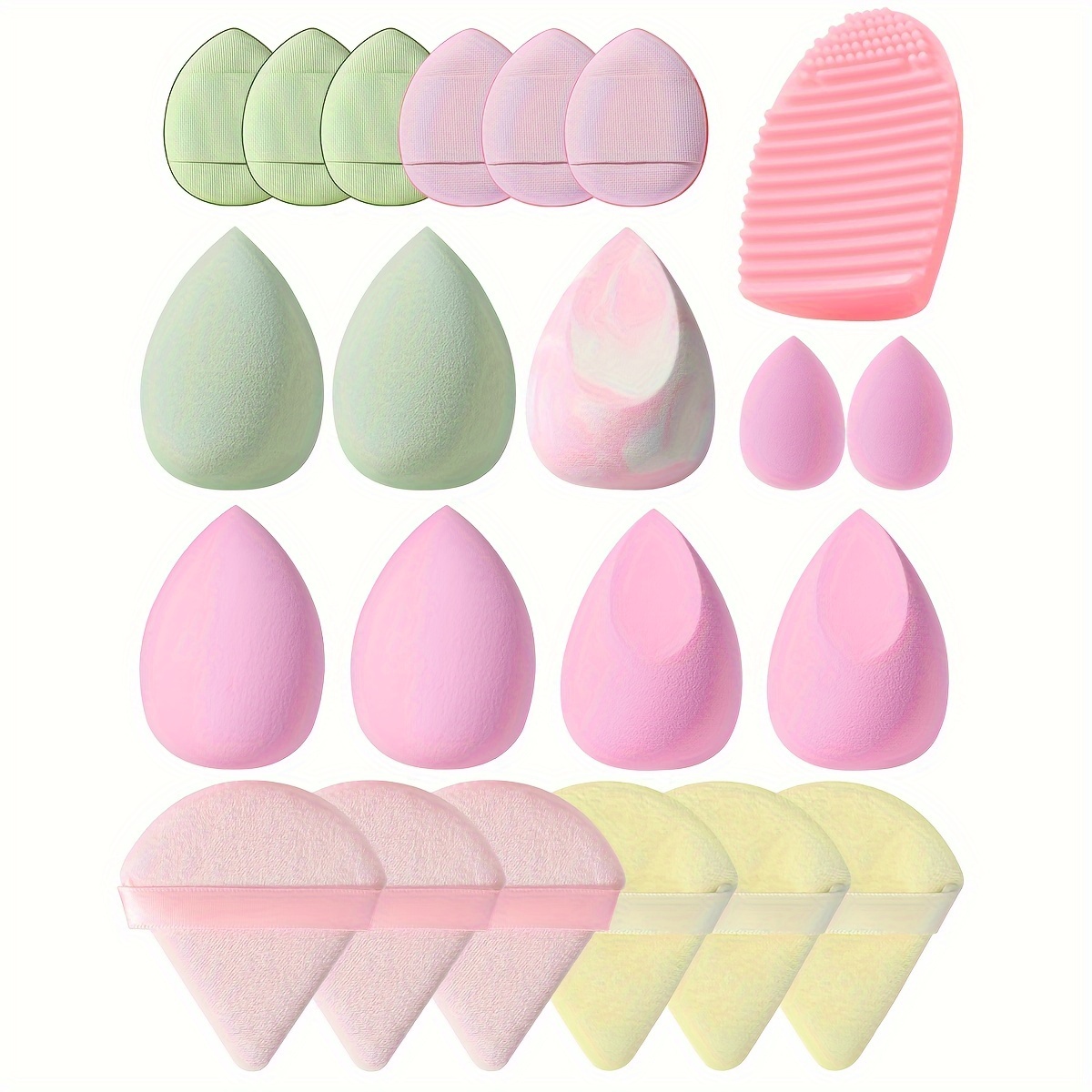 Colorful Face Makeup Gift Set Makeup Sponge Triangle Powder - Temu Ireland