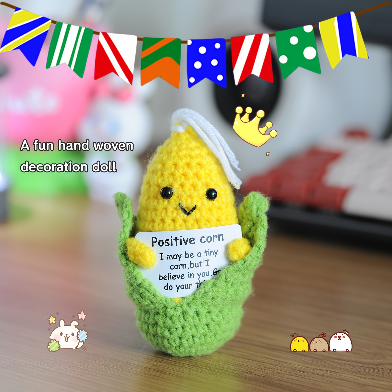 Positive Corn Ornament Cute woven Doll Art - Temu