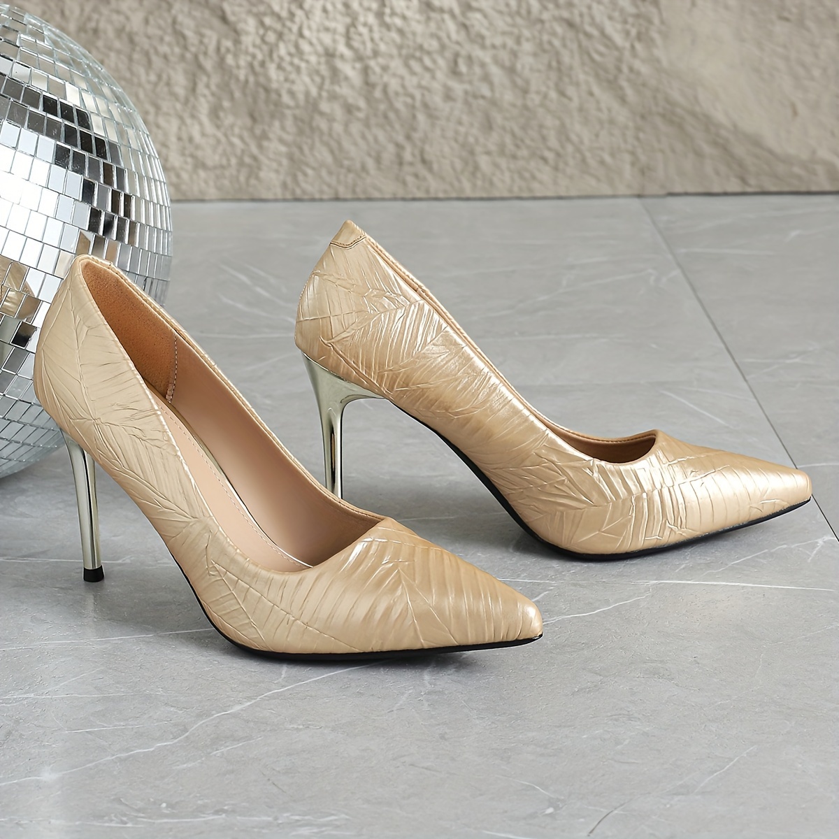 Solid Color Stiletto Heels Women s Elegant Point Toe Dress - Temu Canada