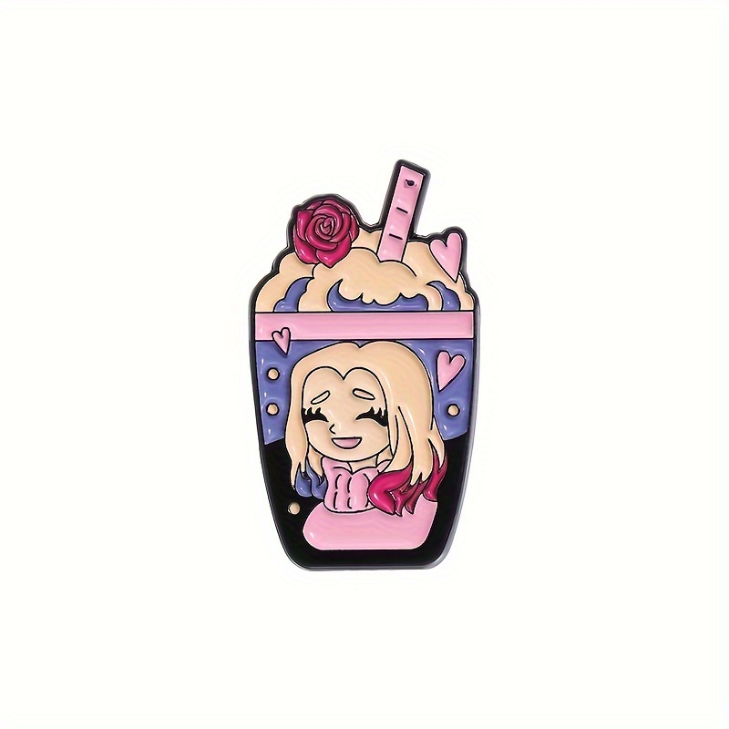 Girl Cup Brooch Pins Men Cartoon Badges Hat Backpack - Temu United Kingdom