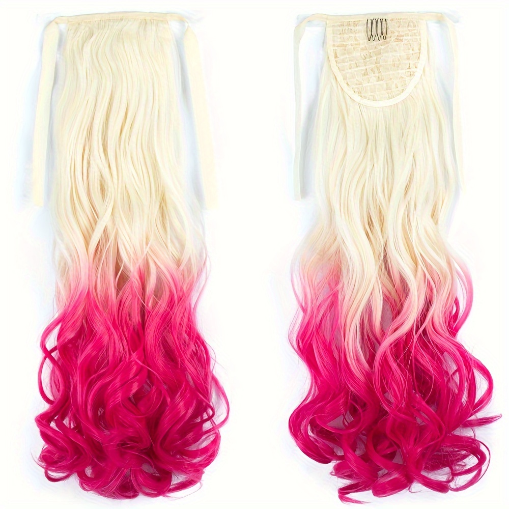 Ombre tail Extensions tail Hair Extension Ribbon Tie - Temu United Kingdom