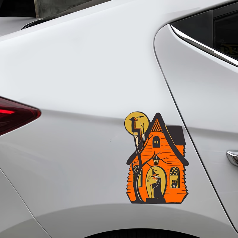 Halloween Horror Witch House Haunted Car Stickers Allowing - Temu Ireland