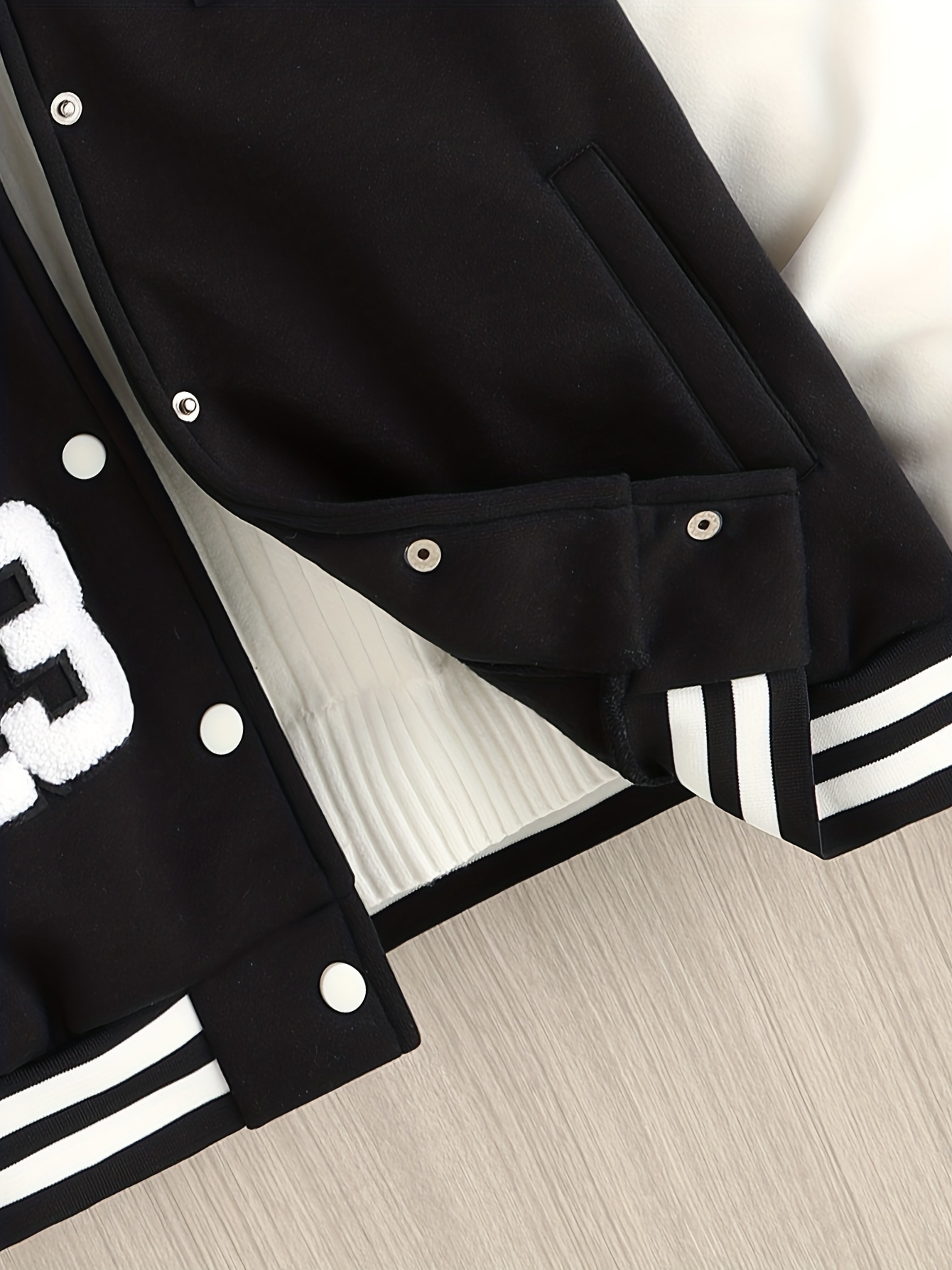 Letter Pattern Varsity Jacket Street Wear Button Front Long - Temu Canada