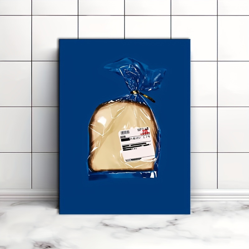 Creative Blue Bread Poster Home Office Decor Fun - Temu