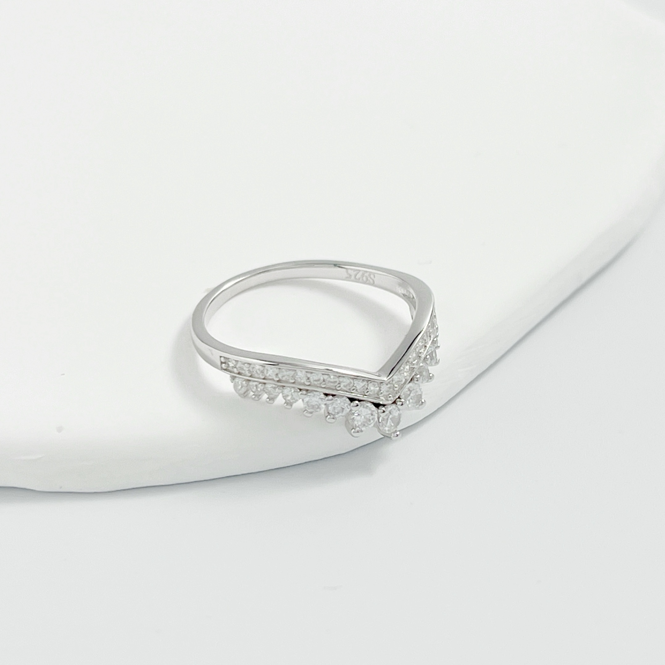 S925 Sterling Silver Crown Ring Inlaid Moissanite Wedding - Temu United ...