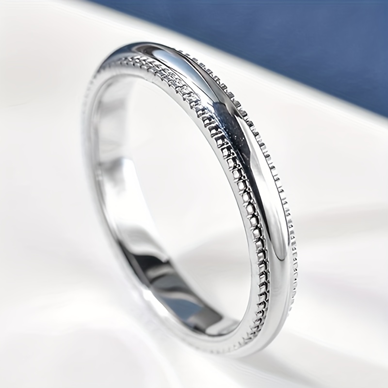 Classy Band Ring Polished Surface Suitable Men Women Match - Temu Canada