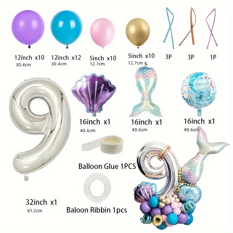 Mermaid themed Balloons Set Including Mermaid Tails Balloons - Temu Canada