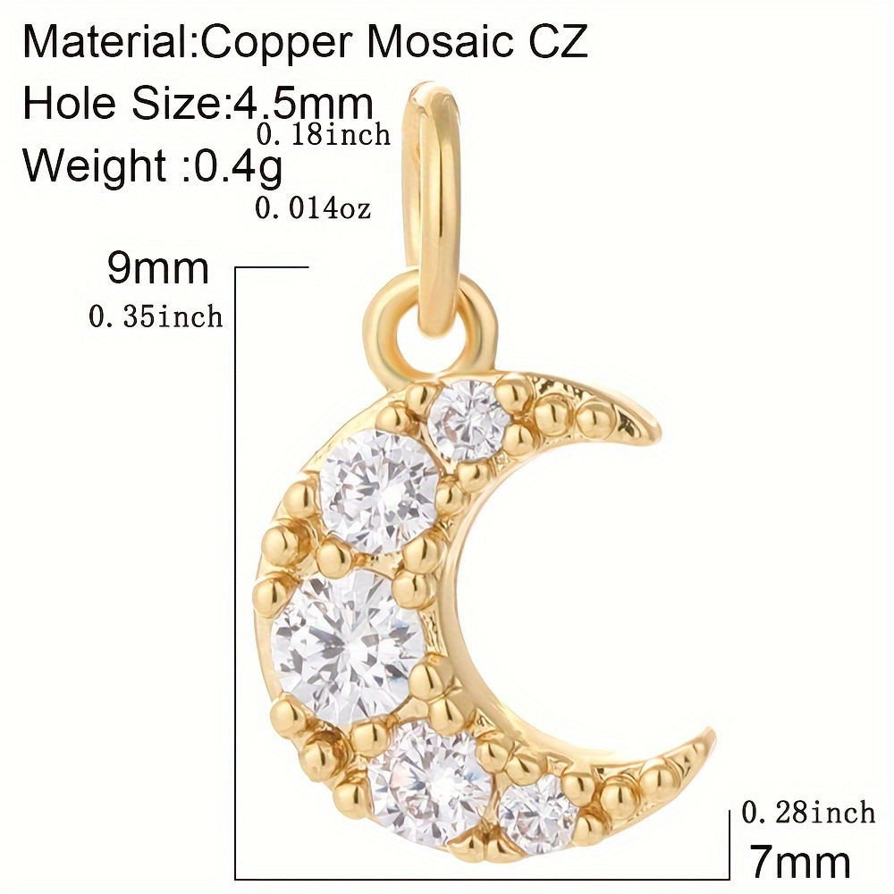 Luxury Moon Star Sun Shaped Charm Pendant Inlaid Shiny - Temu United ...