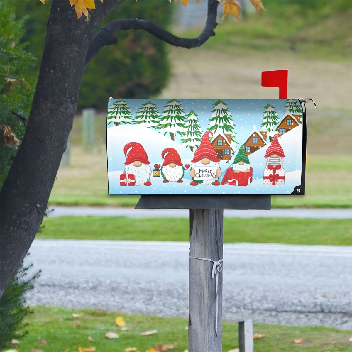 Creative Santa Wrap Garden Outdoor Decorative Mailbox Cover - Temu ...