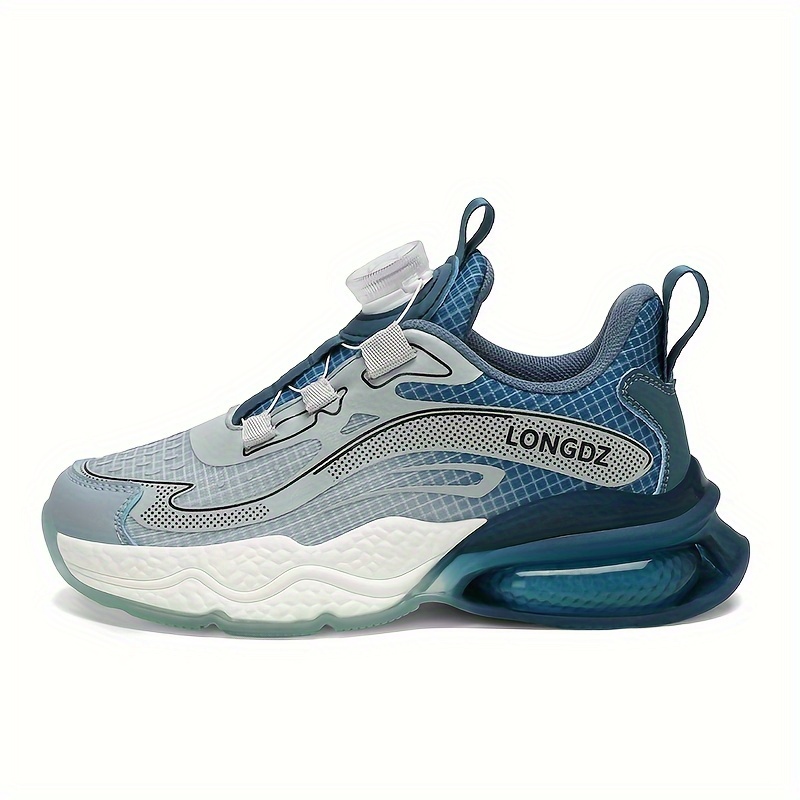 Boy's Color Block Basketball Shoes Rotating Buckle Comfy - Temu United ...