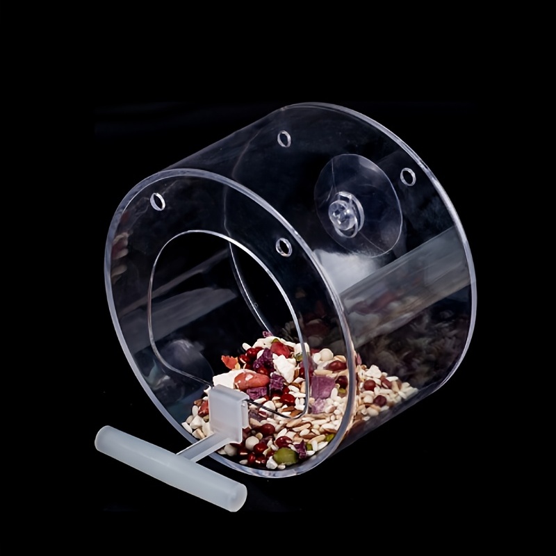 Pet Birds Acrylic Feeder Hanging Bird Feeding Box For - Temu