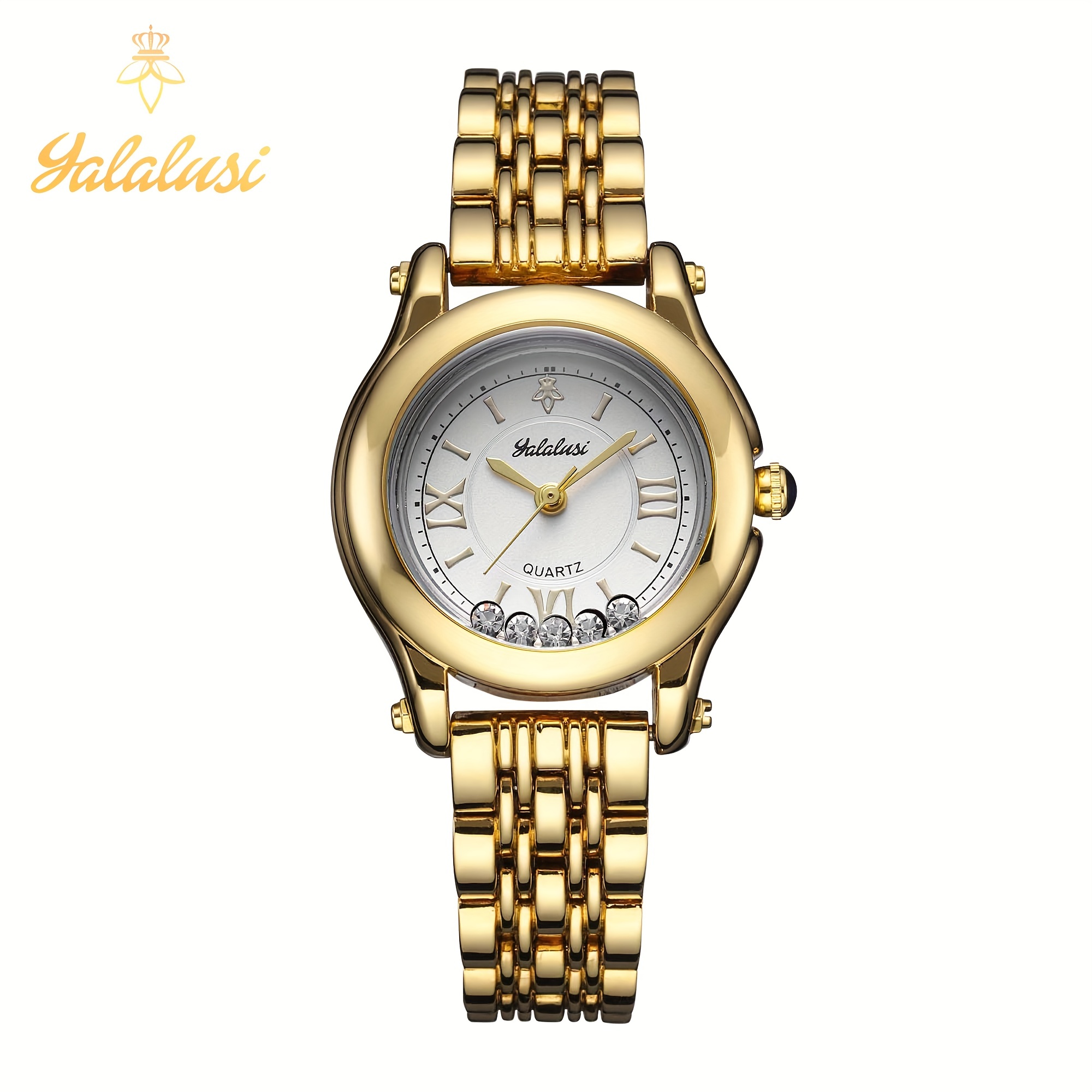 Women's Watch Luxury Rhinestone Quartz Watch Elegant Rome - Temu United ...