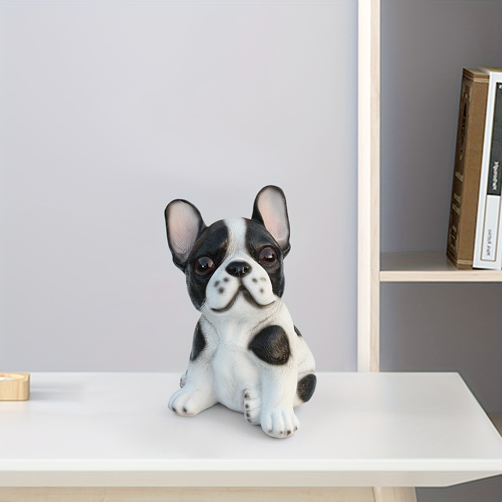 Simulation Resin Creative Cute French Bulldog Garden Statue - Temu ...