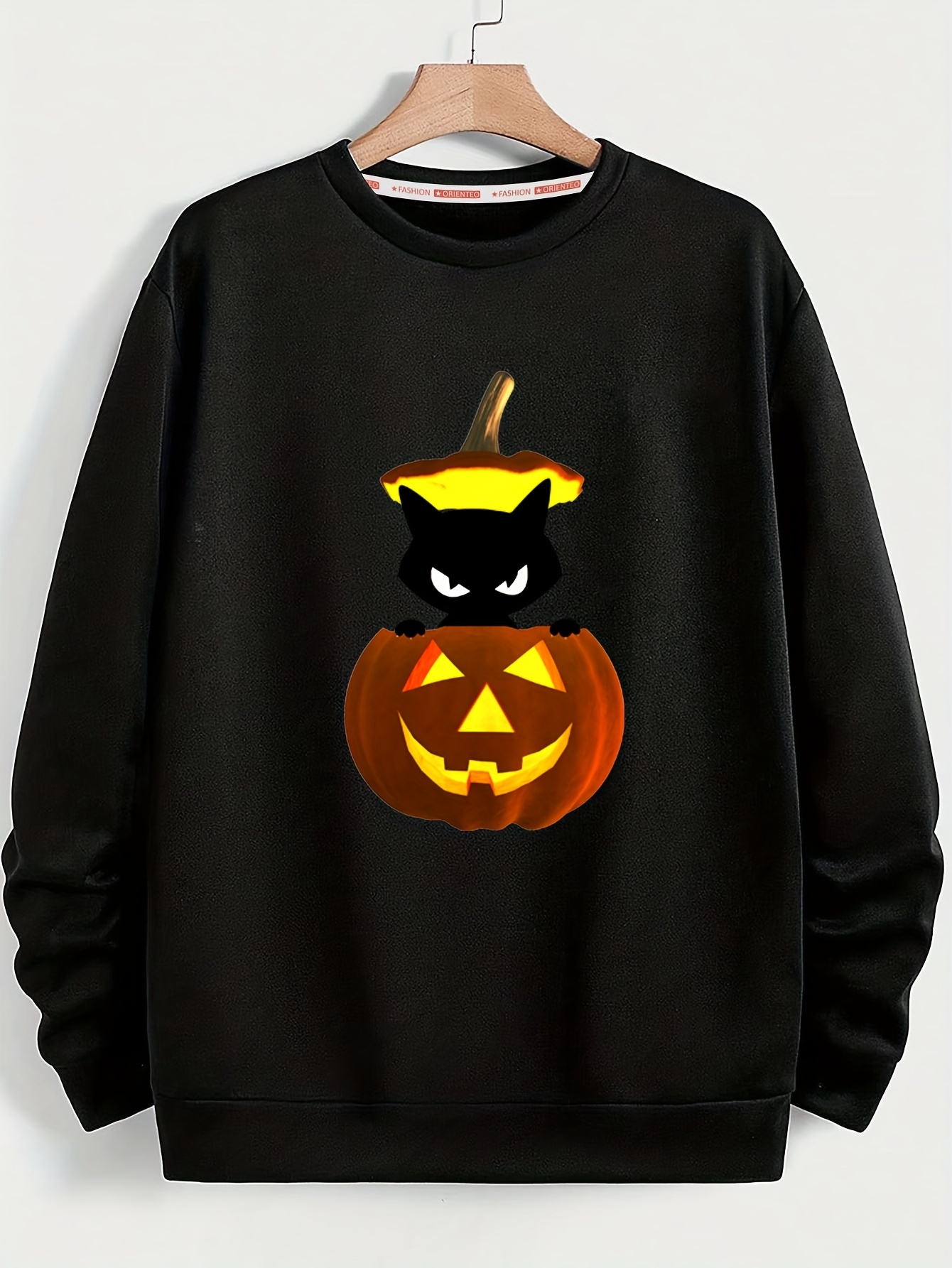 Halloween Style Pumpkins Print Men's Casual Creative - Temu Australia