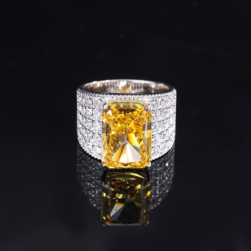 Simple Inlaid Cubic Zirconia Ring Fashion Shiny Ring - Temu United Kingdom