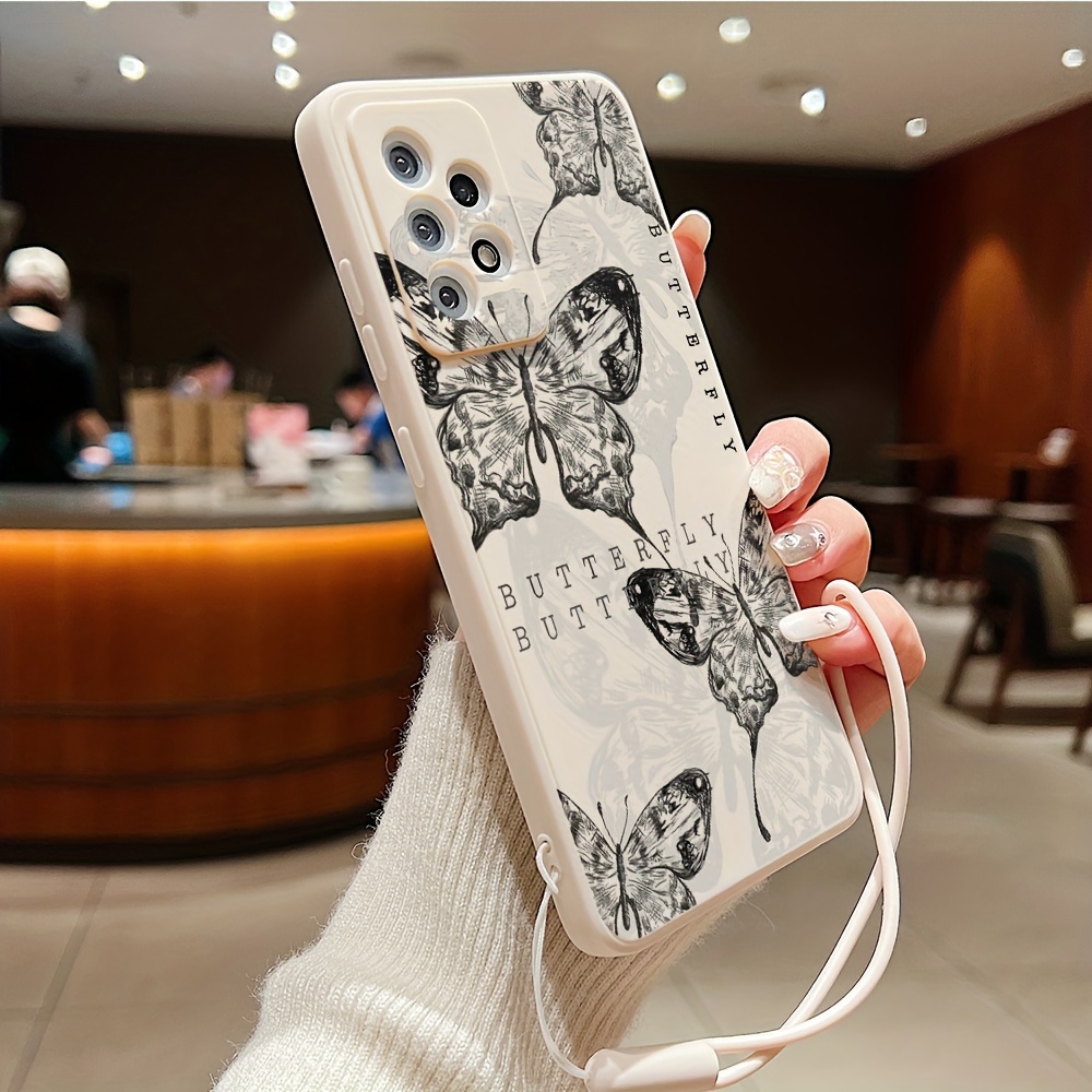 cute phone case anti drop painted design wrist strap - Temu Canada