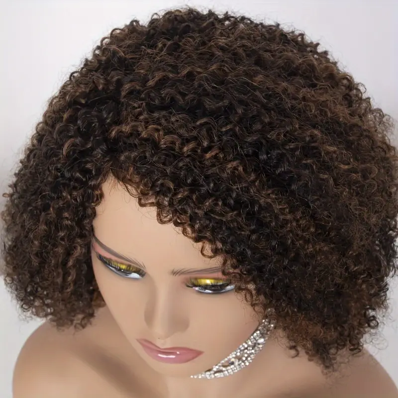 Bob Wig Human Hair Wigs Brazilian Curly Human Temu