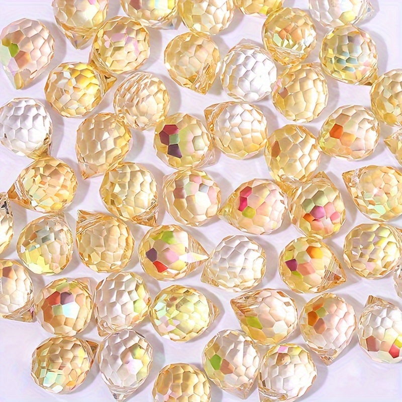 Shiny Multi faceted Glass Strawberry Beads Bracelet Earring - Temu ...