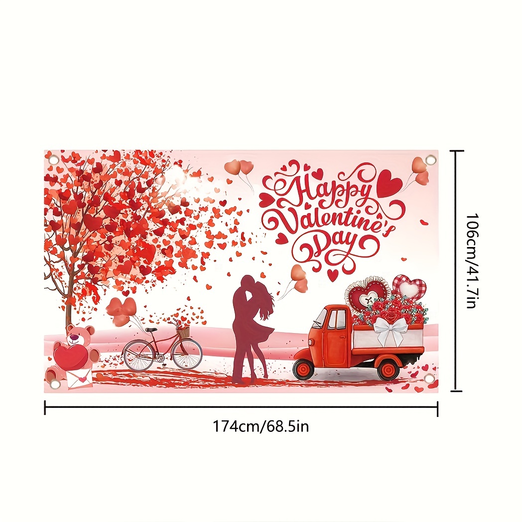 Valentine's Day Banner Holiday Party Decoration Hanging Flag - Temu Canada