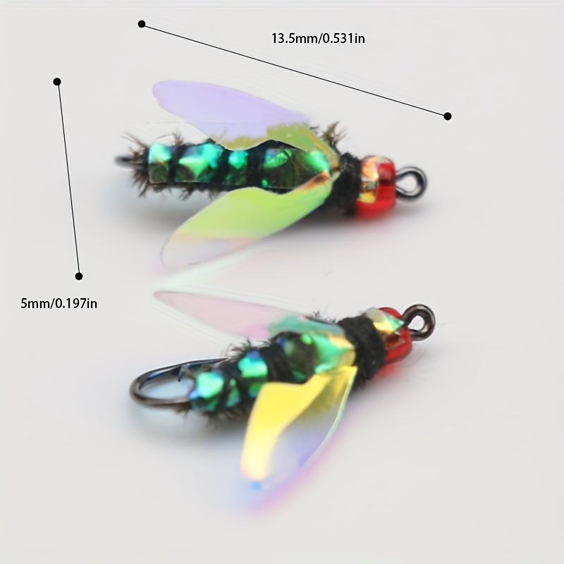 Fishing Wings Fly Hooks Bionic Insect Fishing Tackle - Temu United Kingdom