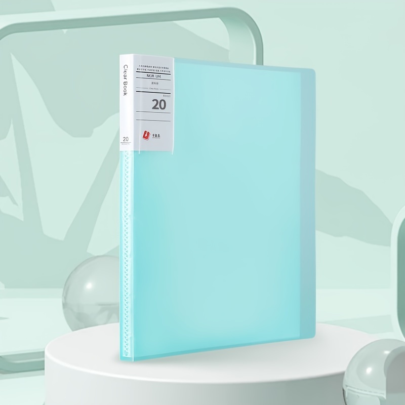 Thick Material Booklet Folder Transparent Insert Page Bag - Temu Canada