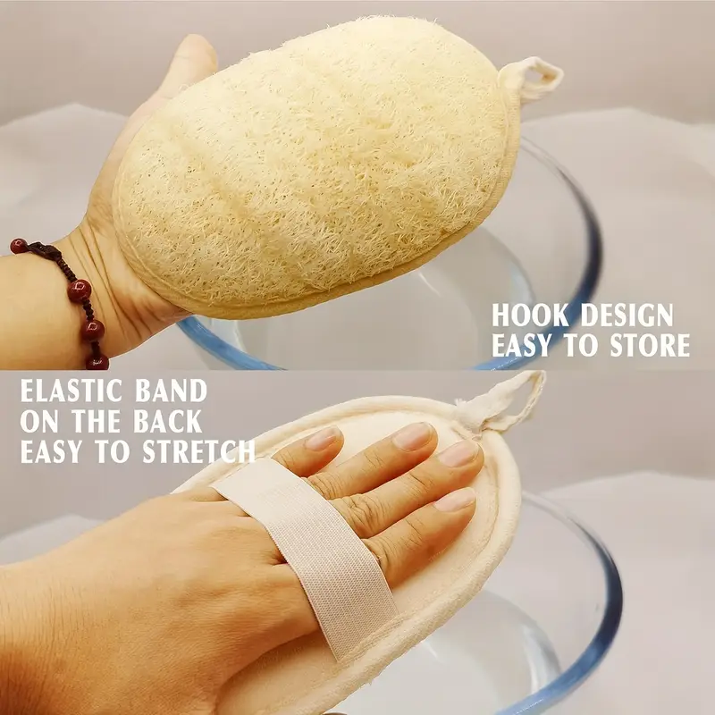 Natural Exfoliating Loofah Pads Body Exfoliator Pad Scrubber Handheld