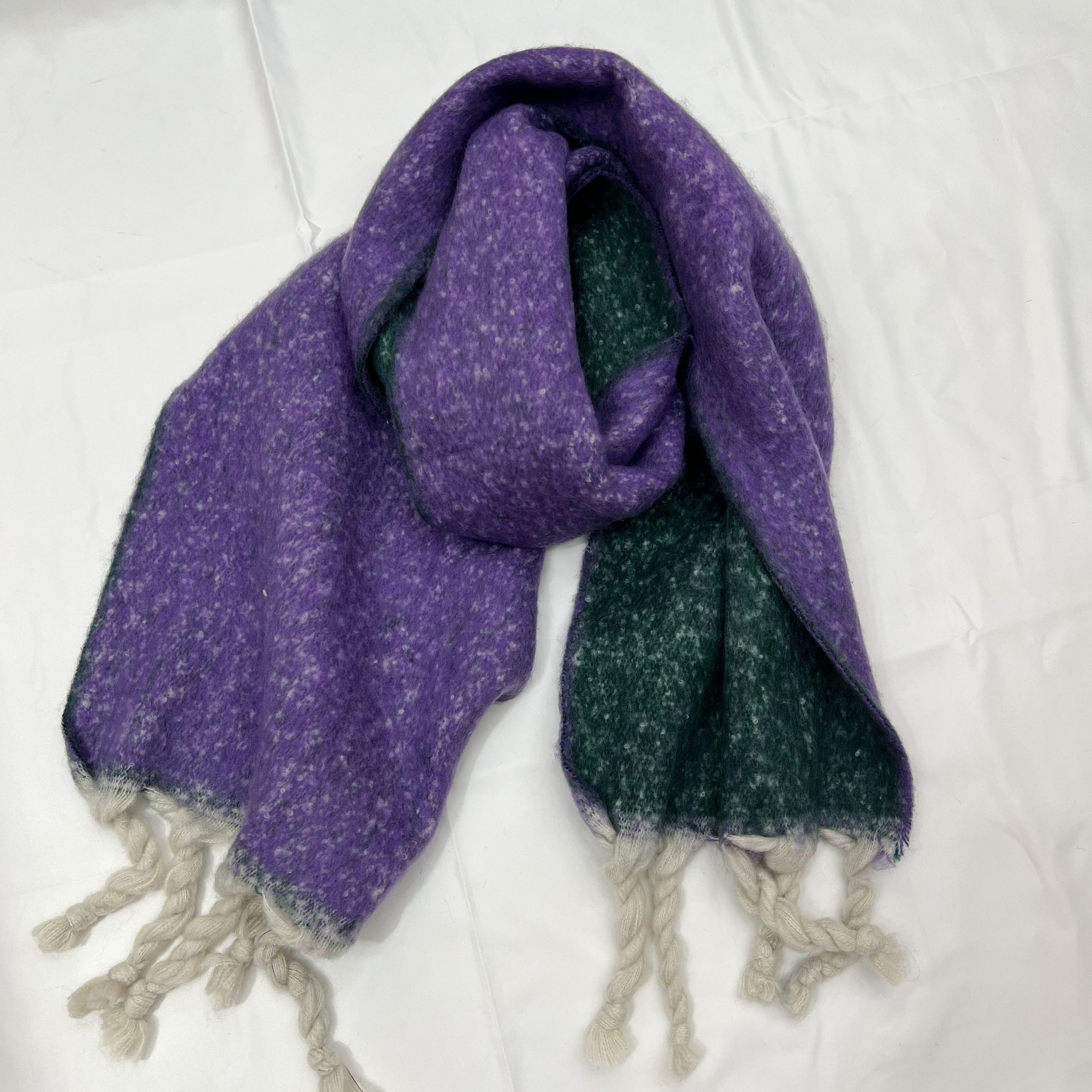 Double Sided Solid Color Chunky Scarf Simple Imitation - Temu New Zealand