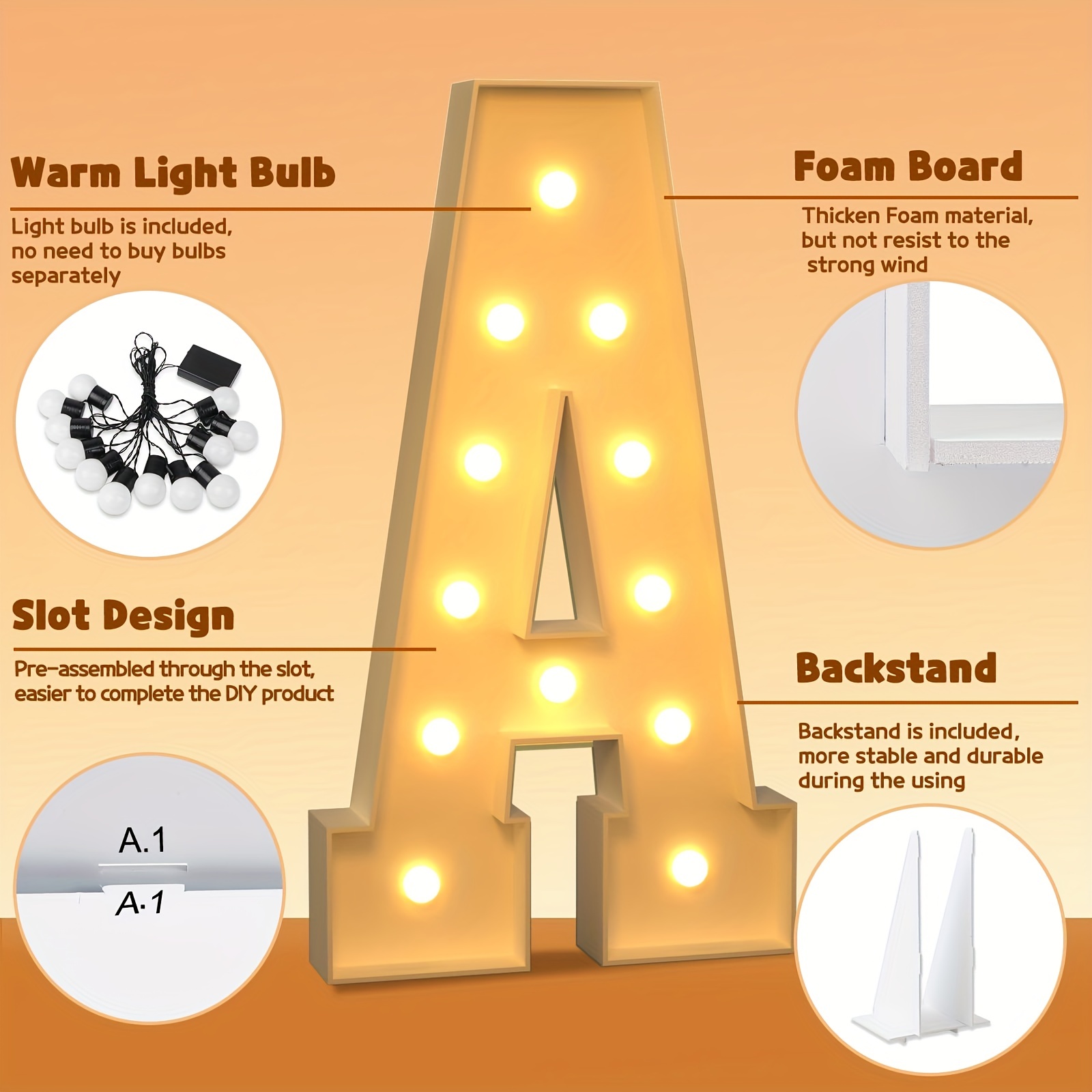 4ft marquee light up letters large light up letters for birthdays ...